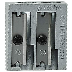 Staedtler Metal Sharpener, Double Hole for Pencils and Colored Pencils, 1-Each (510 20BK)