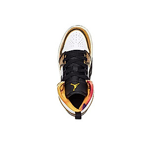 Jordan Little Kid's 1 Mid SE Wear Away Black/Taxi-White-Sail (DQ8419 071) - 3