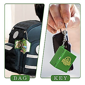 Uszeoka Mini 3d books keychain toys for kids,Green,Boys Girls 3D books Mini Dinosaurs Toys,Cute Keychains for car Keys,Dinosaur World Scene for Women,Men,Children,Dinosaur Party Favors Gift for Kids