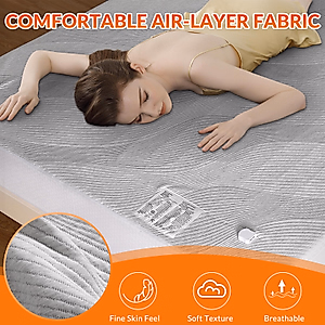 STARBEDIA Heated Mattress Pad Full Size, Soft Breathable Electric Mattress Pad with 10 Heat Settings & 10 Hours Auto Shut-Off, Deep Pocket Electric Heating Bed Warmer with Overheat Protection