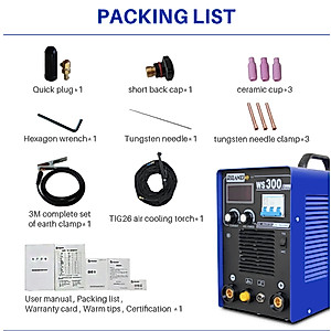 M5RU Welding Machine WS300A 2In1 ARC/TIG IGBT Inverter Arc Electric Welding Machine MMA Welders for Welding Working Electric Working Welding Equipment 110v