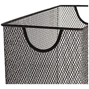 U Brands Mesh Steel Desktop Hanging File Holder, Letter Size, 12.4" x 9.53" x 5.5", Black - 457U00-06