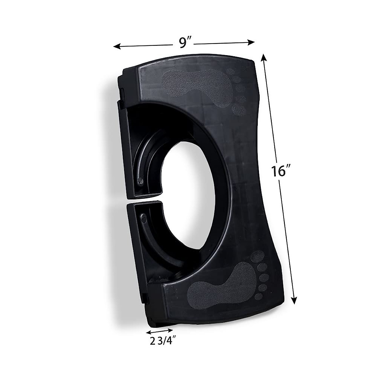 Vansand Toilet Foot Stool,Folding Toilet Stool,Squatting Toilet Potty Stool,Toilet Auxiliary Step,7.5Inch Height (Black)