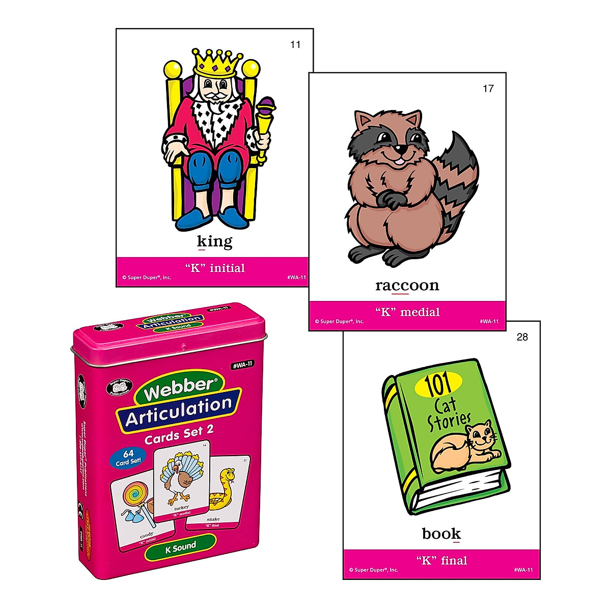 Super Duper Publications | Articulation K Sound Fun Deck | Vocabulary and Language Development Flash Cards | Educational Learning Materials for Children