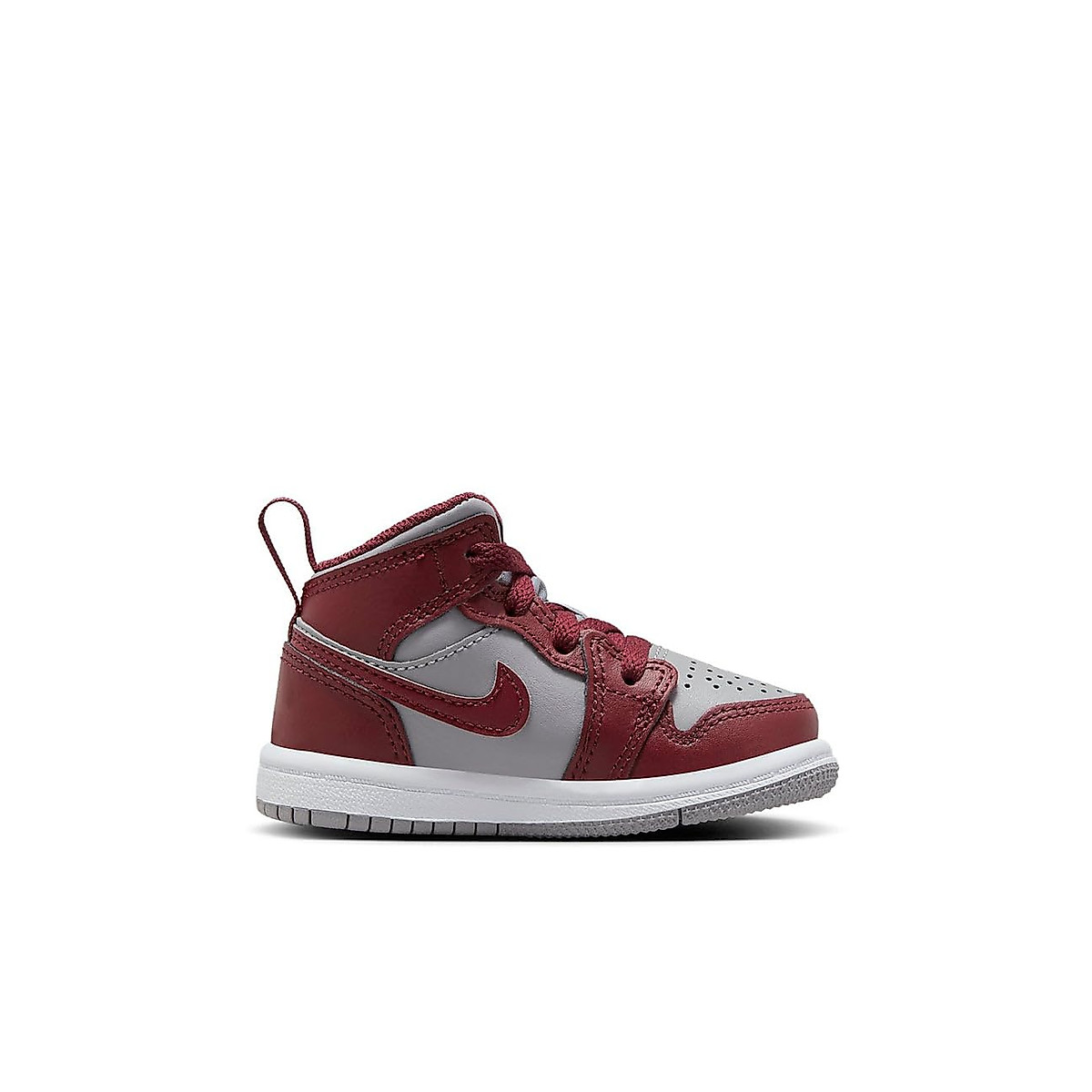 Jordan Toddler Air Jordan 1 Mid Retro Basketball Shoes Cherrywood Red Cement Grey White Sneakers (us_Footwear_Size_System, Toddler, Numeric, Medium, Numeric_10)
