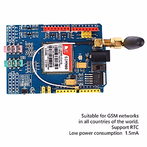 Module,Development Board Module Kit,5~26V SIM Development Module,Fit for SIM900 850/900/1800/1900 MHz GPRS/GSM,Quad-Band 850/900/ 1800/1900 MHz - Would Work on GSM Networks