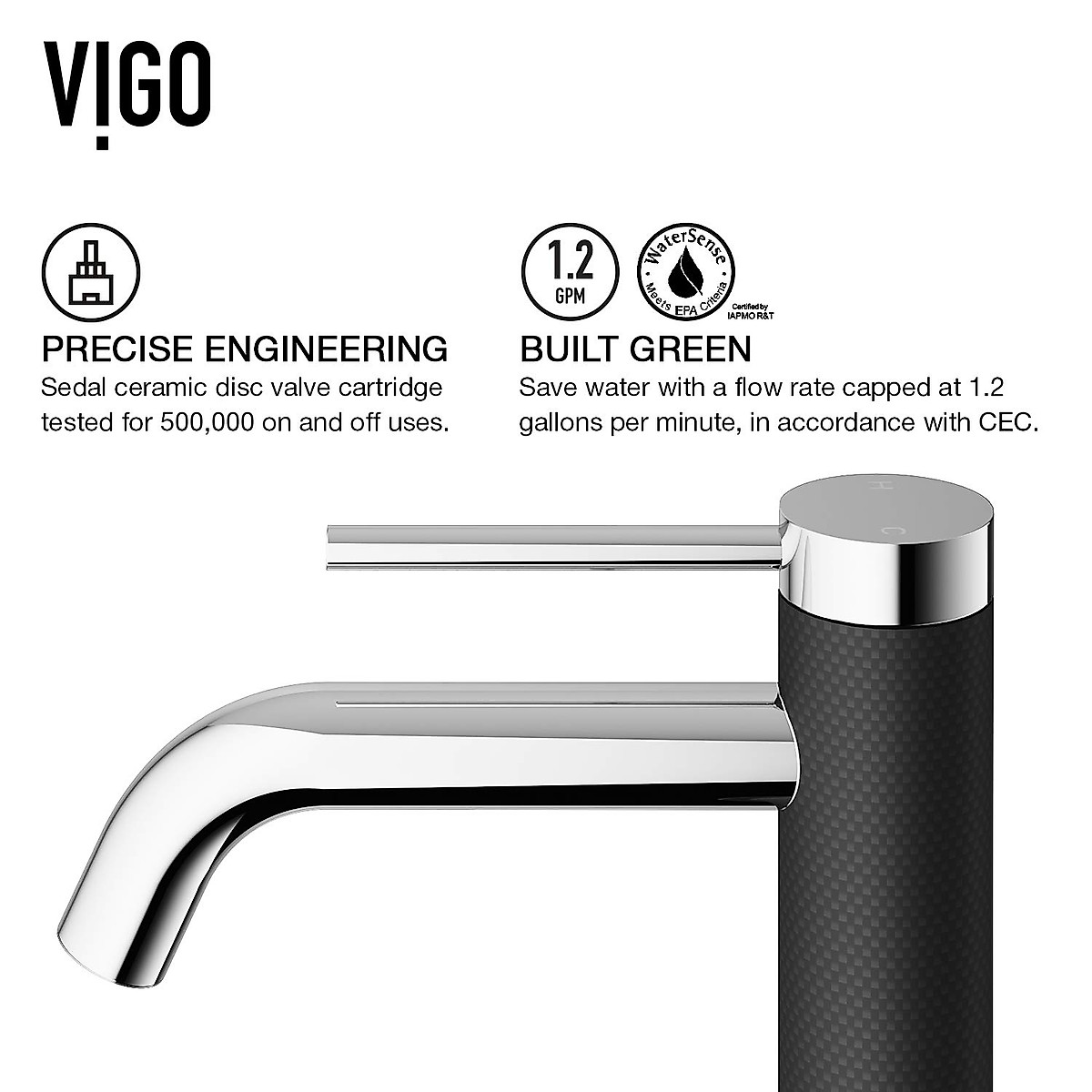 VIGO Madison 8'' H Single Handle Single-Hole Bathroom Faucet in Chrome-VG01044CH