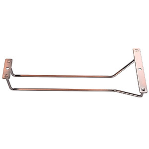 Dianoo 27.5cm Bronze Wine Glass Rack Under Cabinet, Gold Wine Glass Holder Under Shelf, Stemware Rack, Wine Glasses Storage Hanger, 1 Row