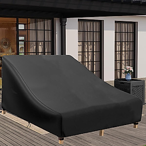 YHINGG Patio Chaise Lounge Cover Double Wide 82 Inch Lounge Chair Covers Waterproof Patio Furniture Covers (80" L x 57" W x 32" H)