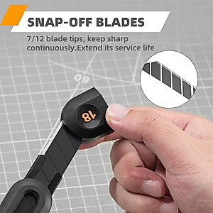 deli 3pcs Utility Knife Box Cutters Set, Retractable Box Opener, Sharp Cartons Cardboard Cutter Razor Knife, Light-weight and Compact Perfect for Office and Home Use