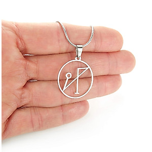 Ann Claridge Sigil of Archangel Michael Necklace, 20" Stainless Snake Chain with Powerful Saint Michael Sigil Charm Pendant