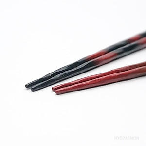 Hyozaemon Chopsticks Gift Set Fukufukumeoto Arigato(Kezurichopsticks x2: 23.5cm,21.5cm, Box)