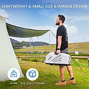 EENOUR QN650 Portable Air Conditioners, Home AC Cooling Unit 2350 BTU, 24V DC & 100-240V AC, 3 Fan Speeds, LCD Display, 59~86 °F for Camping Tent, Room, Car and RV