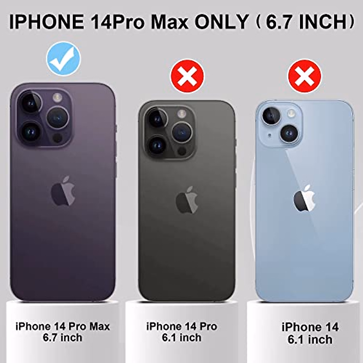 MARKILL Compatible with iPhone 14 Pro Max Case 6.7 Inch with Ring Stand, [Soft Silicone and Hard Plastic ] Heavy-Duty Military Grade Shockproof Phone Cover for iPhone 14 Pro Max. (Deep Purple)