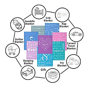 Oplamigy Personalized Blanket for Kids Adults Personalized Name Blanket Custom Blanket with Name for Boys Girls Soft Baby Customized Blanket Gifts for Christmas Birthday Valentines Day 50"*60"