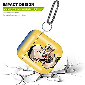 Airpods Case,Onewly Basketball Cartoon Case for Airpods with Keychain,Shockproof Case Compatible with Airpods 2/1 for Women and Man(Curry)