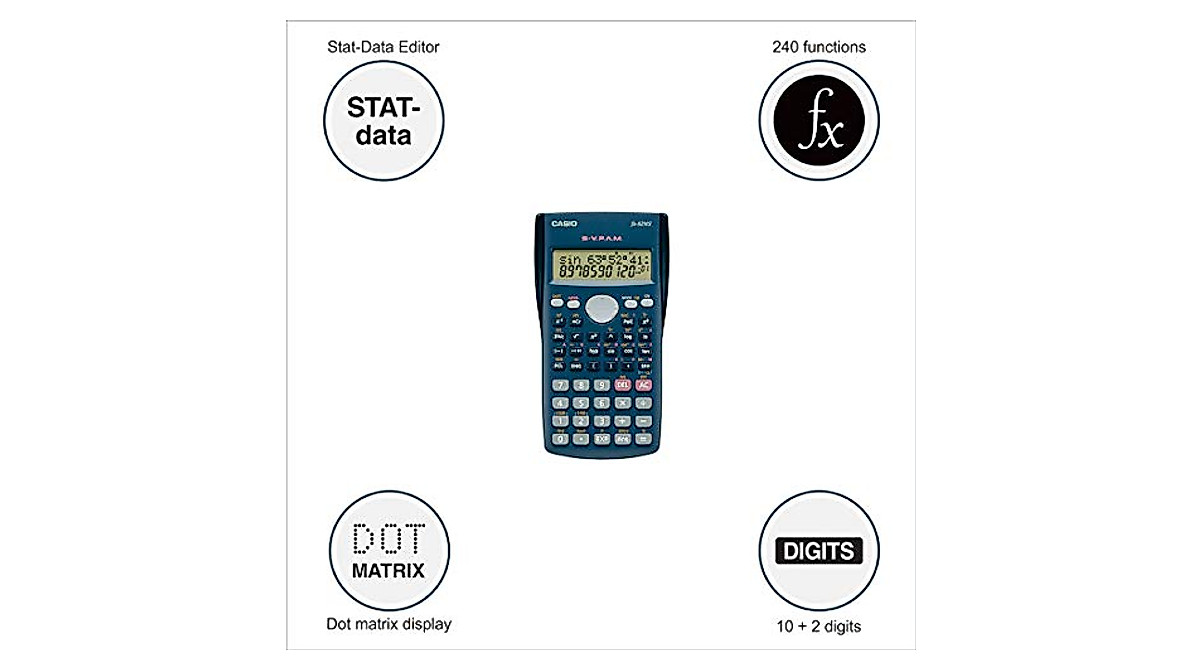 Casio FX-82MS Scientific Calculator – 2-Line Display for Students & Pro