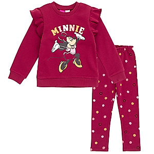 Disney Minnie Mouse Toddler Girls Fleece Sweatshirt and Pants Set Polka Dots Minnie Mouse/Polka Dot 3T