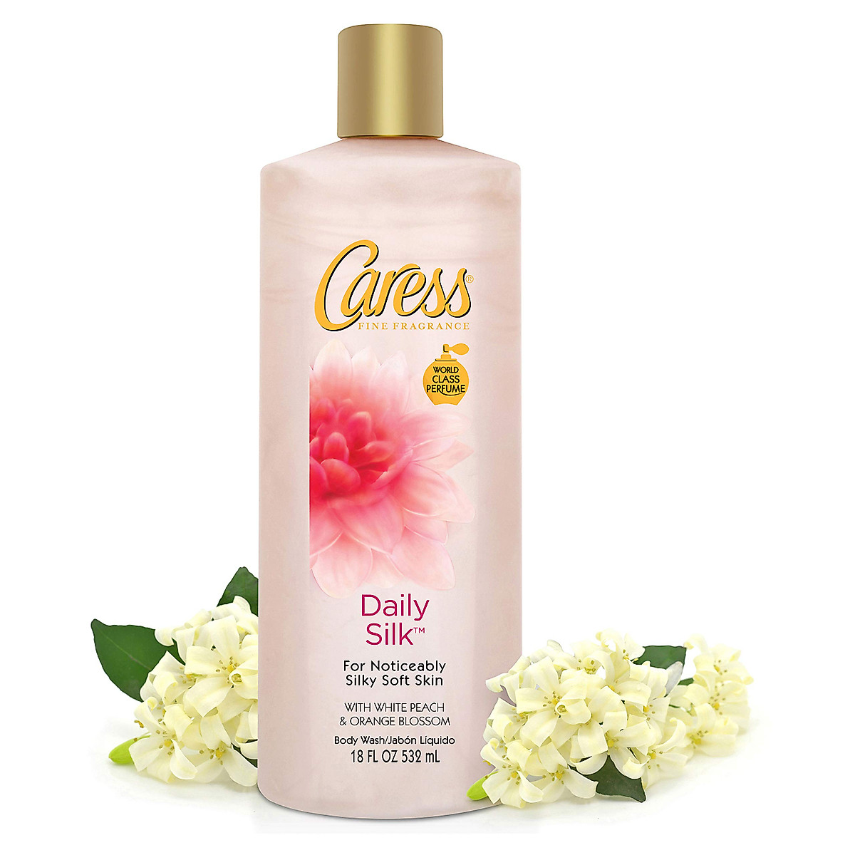 Caress Body Wash for Women, Daily Silk, 18 oz, 4 Count, softening
