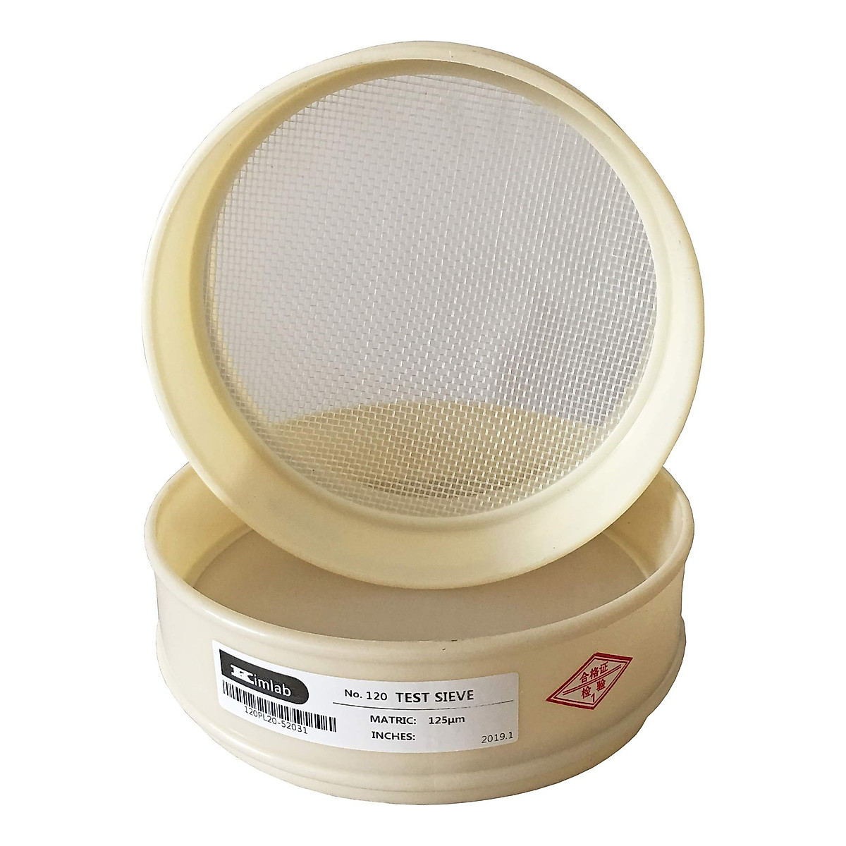 KimLab PL20 Test Sieve #80 / 200μm Mesh Size,Nylon Mesh Cloth, Plastic Frame,20cm Diameter