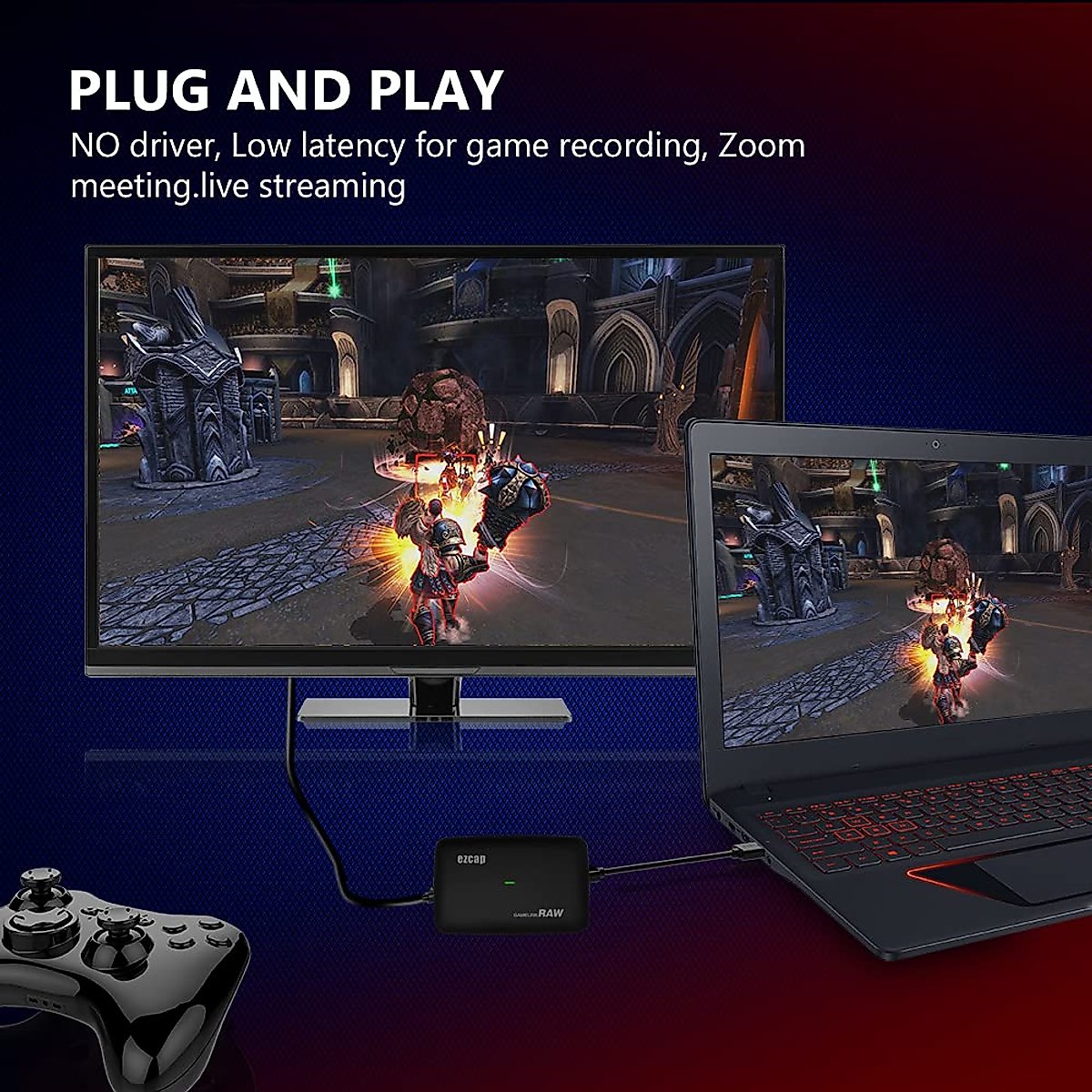 Y&H 4K Game Capture Card Live Streaming and Record in 4K30P or 1080P 120HZ,HDMI Zero-Lag Pass-Through USB3.0 Video Ultra-Low Latency for PS3, PS4, Xbox Series X/S, Xbox One, Nintendo Switch