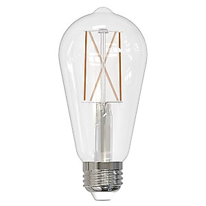 Bulbrite (10-Pack) Item 776769 LED Filament Light Bulb, 8.5 Watt, Clear Finish, Bulb Type ST18, Base E26, Soft White Light 3000K, 850 Lumens, CRI 90, Ideal for Decorative Lighting