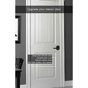 goldenwarm 16 Pack Black Interior Door Handles, Premium Zinc-Alloy Black Door Handle Interior, Contemporary Black Privacy Lever Door Handle for Bedroom, Bathroom