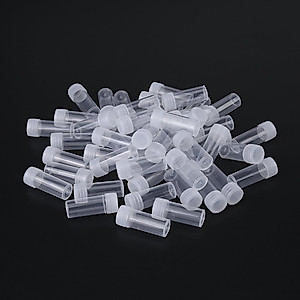 5ML Plastic Sample Bottles, 50 Pcs Small Clear Bottle, Scientific Plastic Test Tubes Screw Top Tube Vial Clear Seal