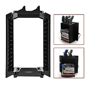 Vertical Console Stand Cooling Fan Game Disk Rack Holder for PS4 Slim PRO XboxONE S