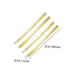 Yardwe 3 Sets Barbecue and Fork Carving Fruit Barbecue Meat Brisket BBQ Fork Meat Slicing Steak Knives Stainless Steel Meat Cleaver Outdoor