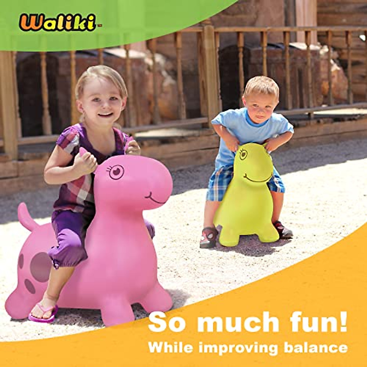 WALIKI Hopping Horse Hopper | Johnny The Bouncy Horse | Jumping Horse for Toddlers (Yellow)