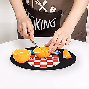 Croatia National Emblem Cutting Board Tempered Glass Chopping Board for Kitchen Hotel