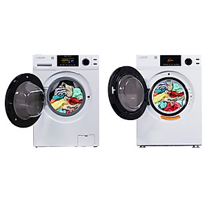 Equator Deluxe Laundry Set Digital Washer 1.9cf 110V+ Vented Dryer 4cf 110V (Side by Side)