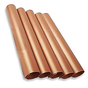 KT Deals 5 Pack Copper Grill Mat and Bake Mat Non Stick BBQ Grill Cooking Mats Reusable Easy to Clean Grill BBQ Baking Sheets for Gas, Charcoal, Electric Grill