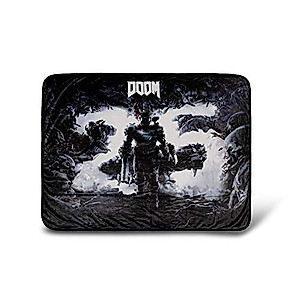 Doom Eternal Doomslayer Fleece Blanket - 45x60-Inch Soft Cozy Blanket, Plush Throw - Fluffy Cover for Twin Bed, Couch, Sofa, Living Room, Camping - Decorative Video Game Throws Just Funky Merchandise