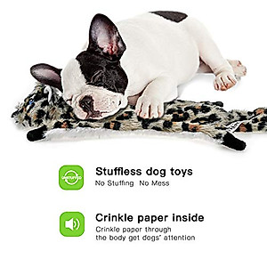 SHARLOVY Dog Squeaky Toys No Stuffing, 6 Pack Dog Toys Crinkle Dog Toys for Small Dogs Durable Dog Chew Toys Plush Cute Animals Natural Puppy Toys for Teething Pet Toys Squeak