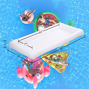 Novelty Place Inflatable Ice Serving Buffet Bar with Drain Plug - Salad Food & Drinks Tray for Party Picnic & Camping (Pack of 1)