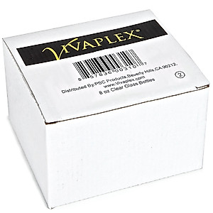 Vivaplex, 2, Large, 8 oz, Empty, Clear Glass Spray Bottles with Black Trigger Sprayers