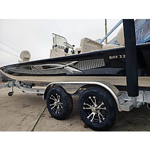 Mad Dog Boat Trailer Guide Pole Pad and Cover with Capped Ends | 36 Inch | Black | Heavy Duty UV Fade Proof Canvas | Set of Two