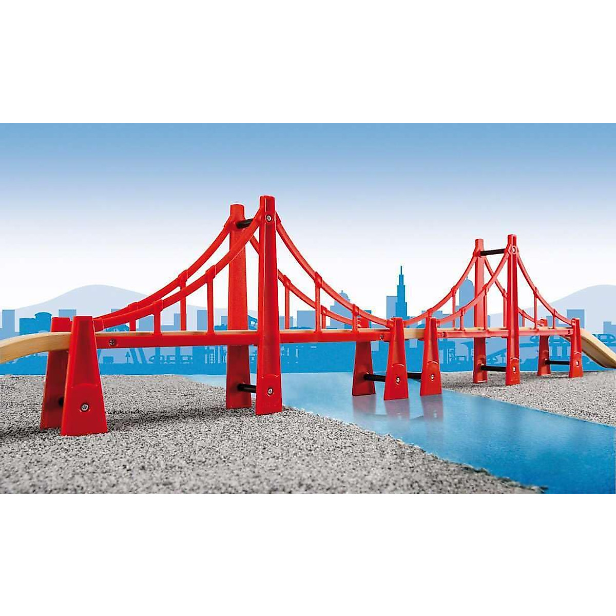 BRIO World - 33683 Double Suspension Bridge | Toy Train Set Accessory for Kids & Toddlers Age 3 and Up | Compatible with All BRIO Railway Sets | FSC Certified