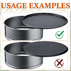 Sunnyray 8 Pieces 7 Inches Round Stainless Steel Springform Cake Pan with Removable Bottom, Nonstick, Ideal for Cheesecakes, Cakes, Cookies - Black