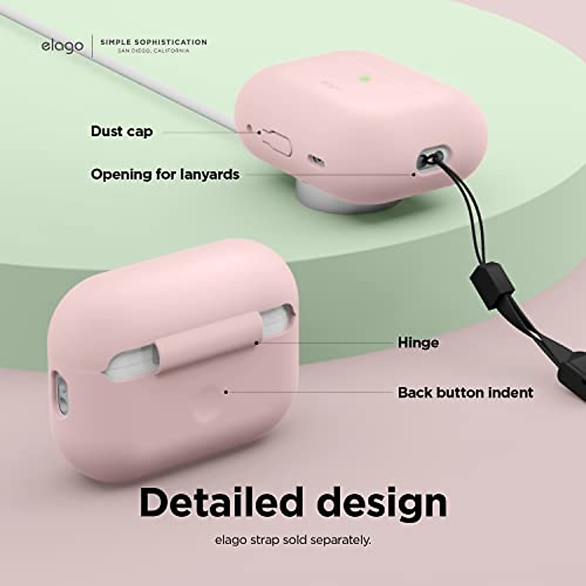 [Bundle] elago Silicone Case Compatible with iPhone 14 Pro & Silicone Case Compatible with AirPods Pro 2nd Generation