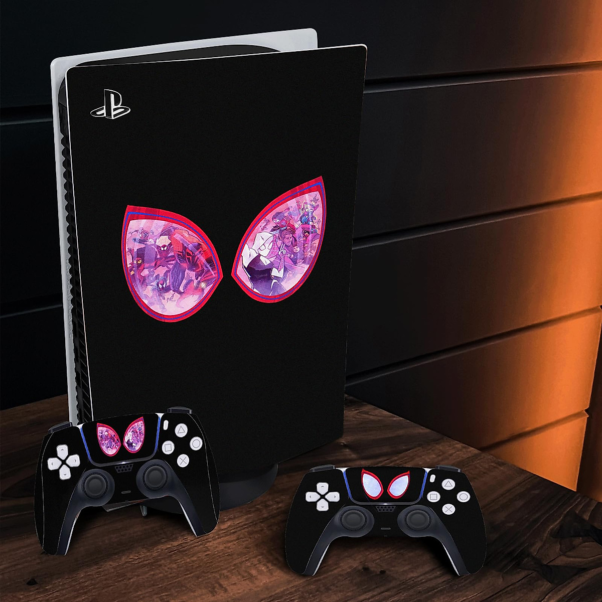 PS5 Accessories, PS5 Skins for Console and Controller, Anime Cover, Durable, Scratch Resistant, Bubble-Free - Vinyl Sticker for Playstation 5 Disc Version CD-ROM (Eyes)