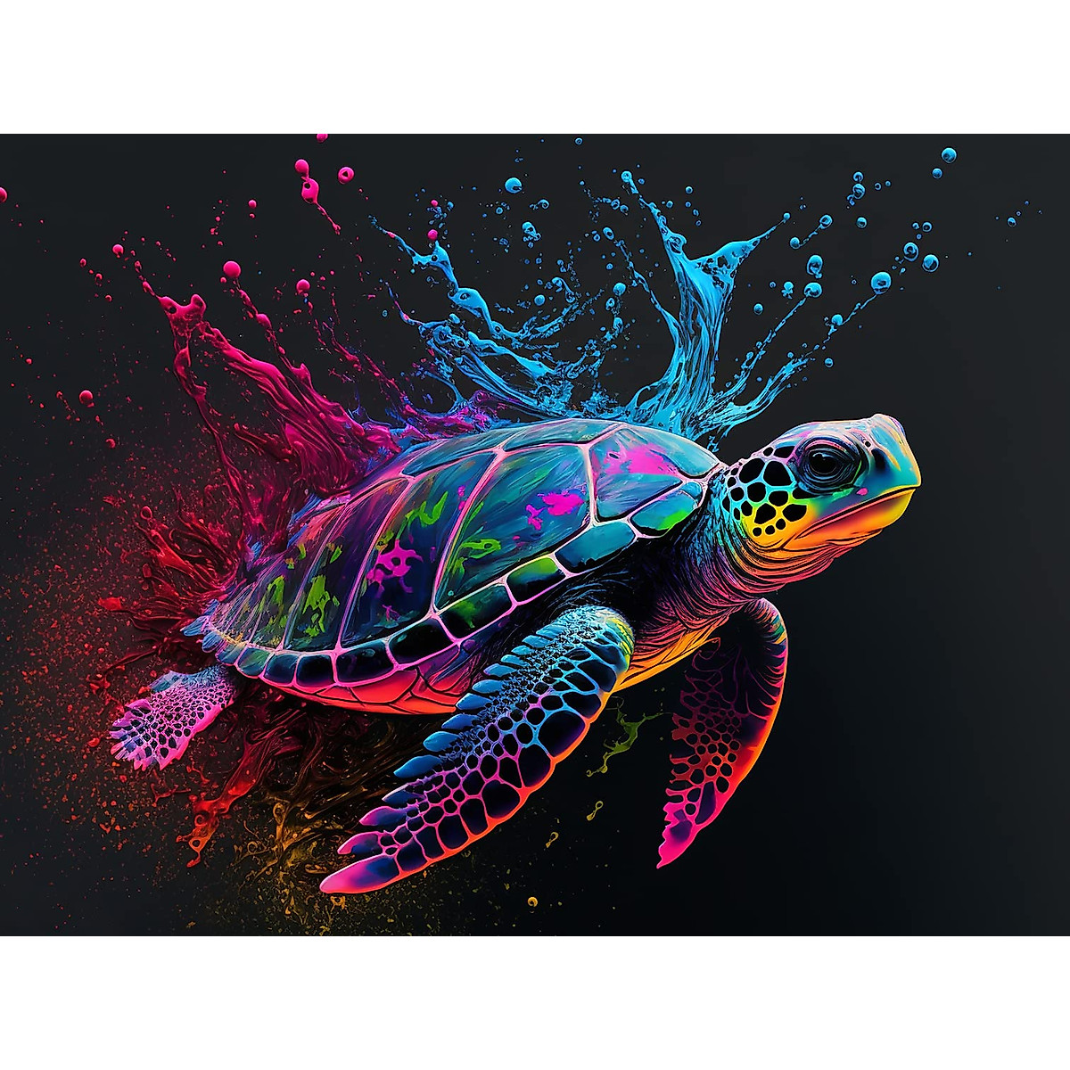 TISHIRON Animals 5D Diamond Art Painting Full Drill Sea Turtle Diamond Art for Adults Diamond Kits Painting Kits for Adults Beginners Gem Art Painting Crafts for Home Wall Decor 12"x16"