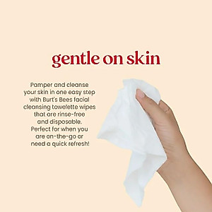 Burt's Bees Facial Cleansing Towelette Wipes for Sensitive Skin With Cotton Extract, 90 Count (30 Count each) [3 Pack] (Package May Vary)