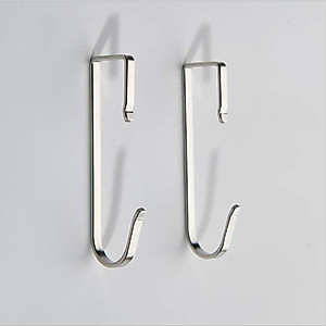 Hdtyyln 5 Pack Stainless Steel Universal Square Hook Small Metal Hanger for Kitchen, Bathroom, Bedroom and Office: Pan, Pot, Coat, Bag, Plants