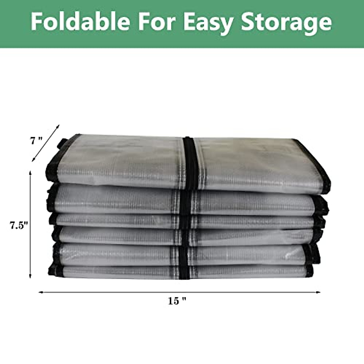 Kiffun Moving Bags Clear Heavy Duty Extra Large Tote Bag with Zippers Handles & Backpack Trap Easy Packing & Storage for Clothes Blanket 6 Pack