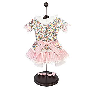 THE QUEEN'S TREASURES Officially Licensed Little House on The Prairie Nellie Oleson 18 Inch Doll, with Matching Little Bear. Compatible with American Girl