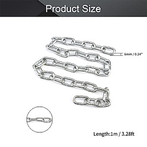 MroMax Chain Lock, 1000mm/39.37" Long, 6mm/0.24" Diameter Buckle Large Lock 1pcs
