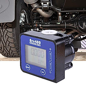 HURRISE Flow Water Sensor Meter, 1/2" Flow Meter Oil Flow Meter Counter Gauge LCD Display 1% High Accuracy for Gasoline Blue